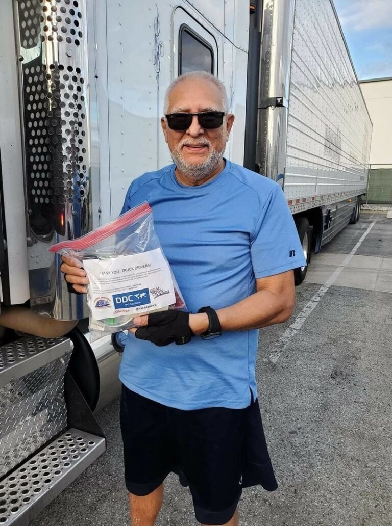 Truck Drivers Receive Personal Protective Equipment (PPE) Kits with the ...
